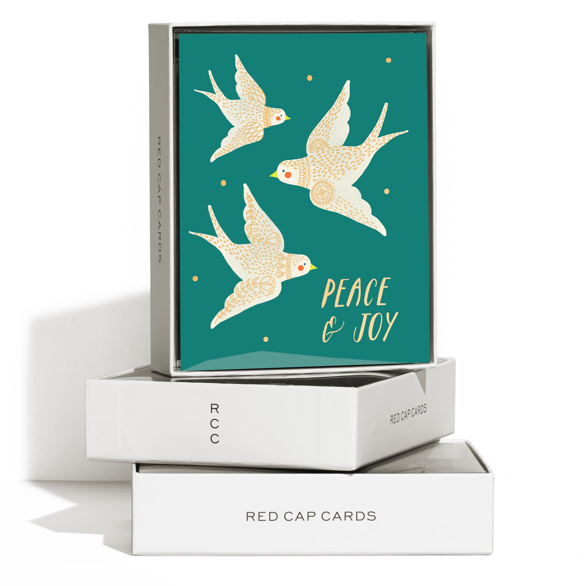 Embellished Doves greeting card – Red Cap Cards