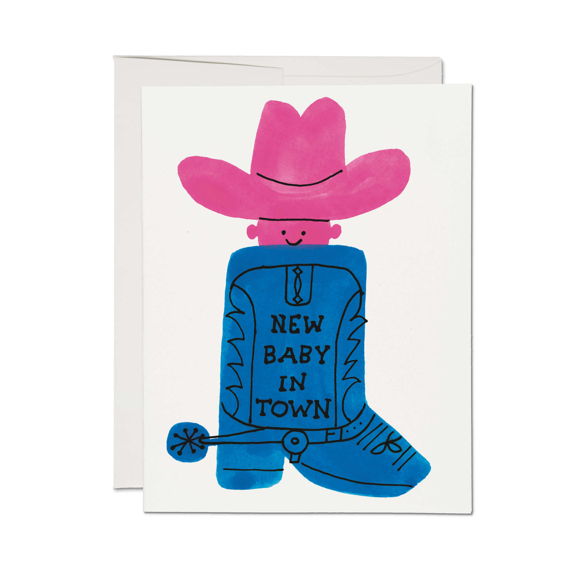 Boot Baby greeting card – Red Cap Cards