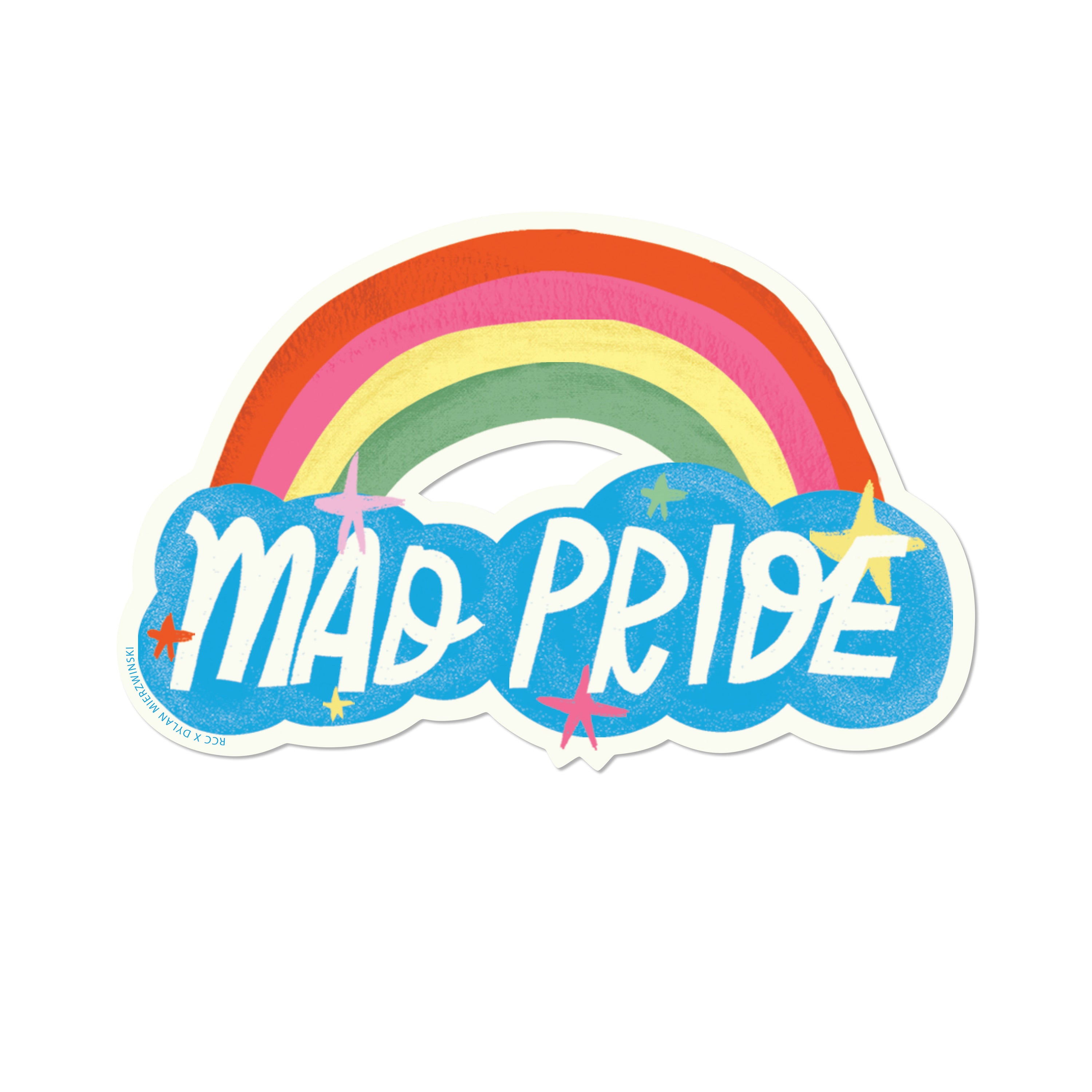 Mad Pride sticker – Red Cap Cards