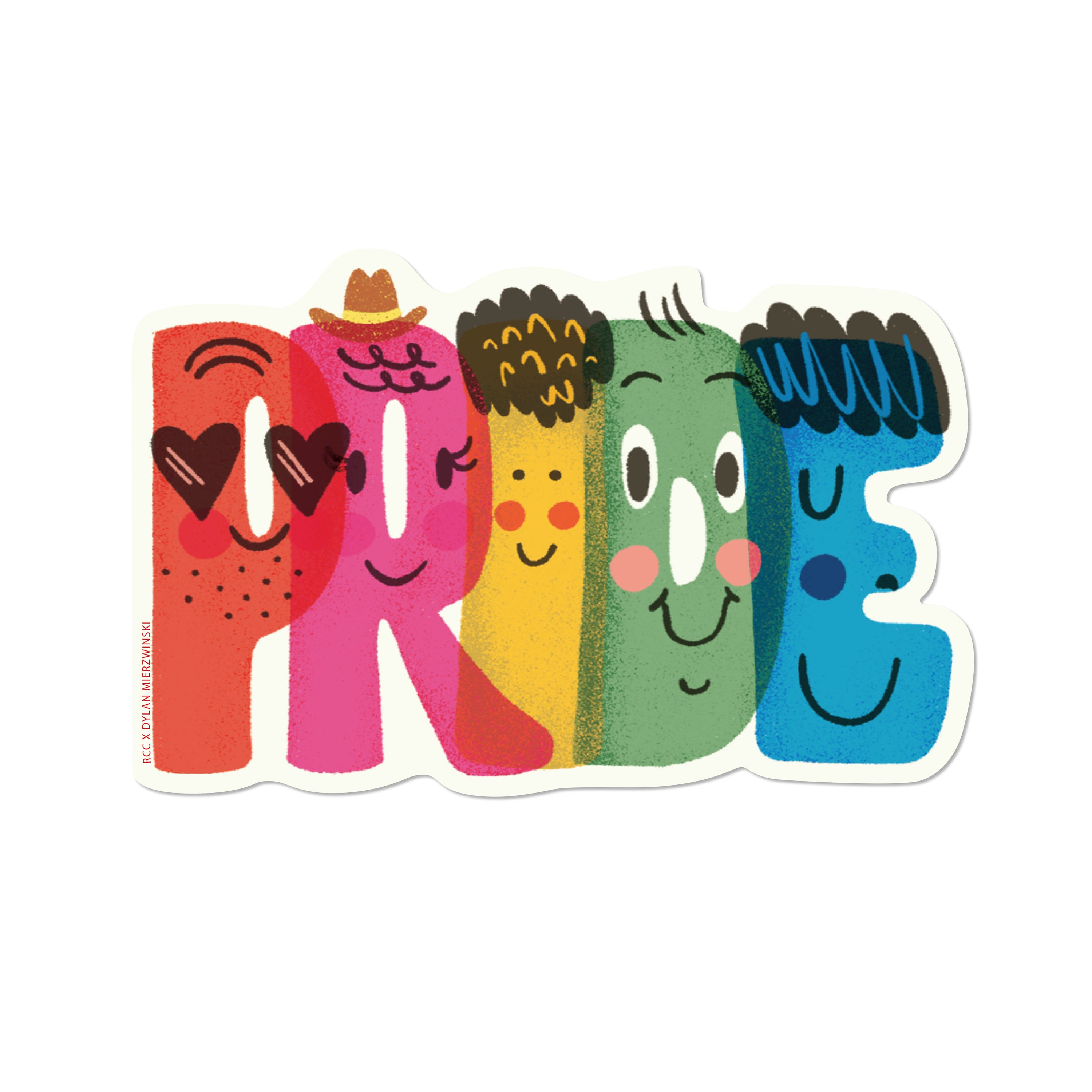 Pride Letters sticker – Red Cap Cards