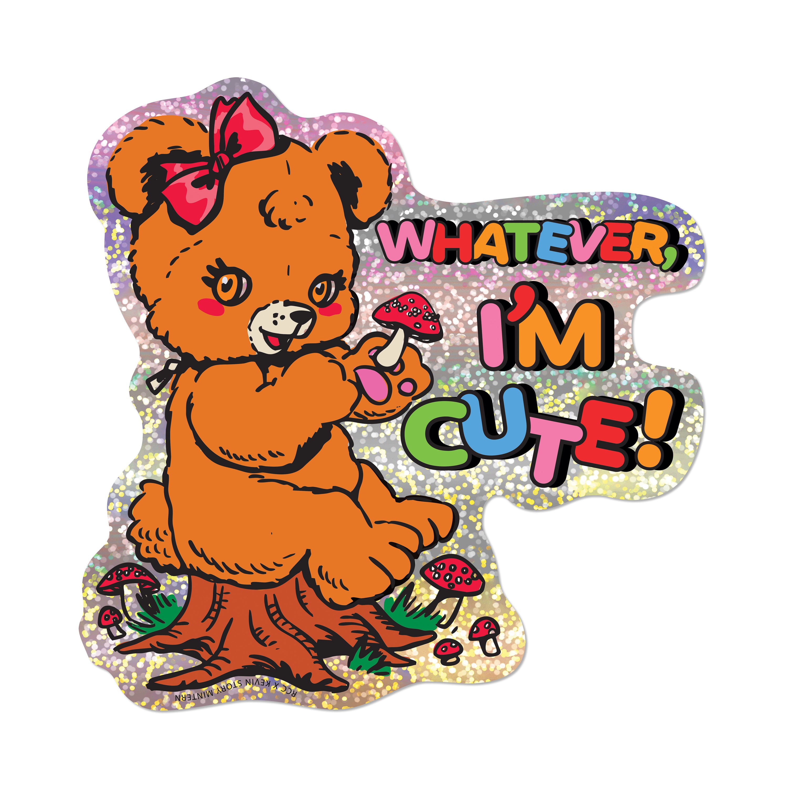 I'm Cute sticker – Red Cap Cards