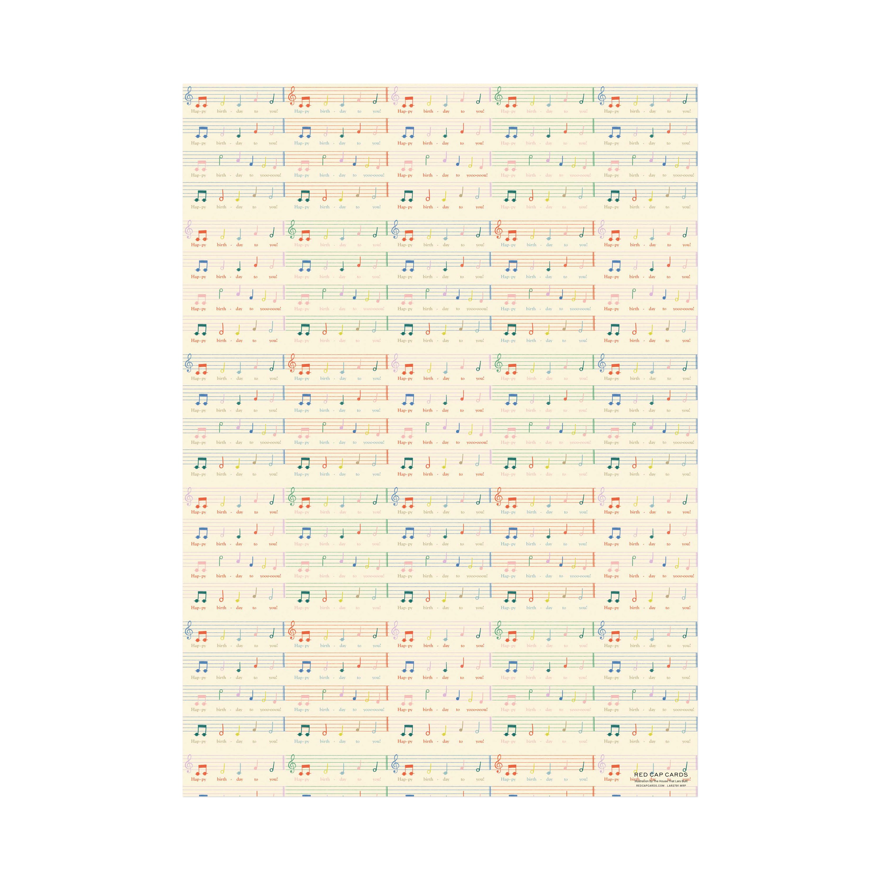 Birthday Song wrapping paper – Red Cap Cards