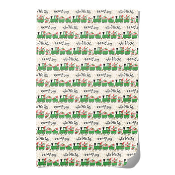Elf Train wrapping paper – Red Cap Cards