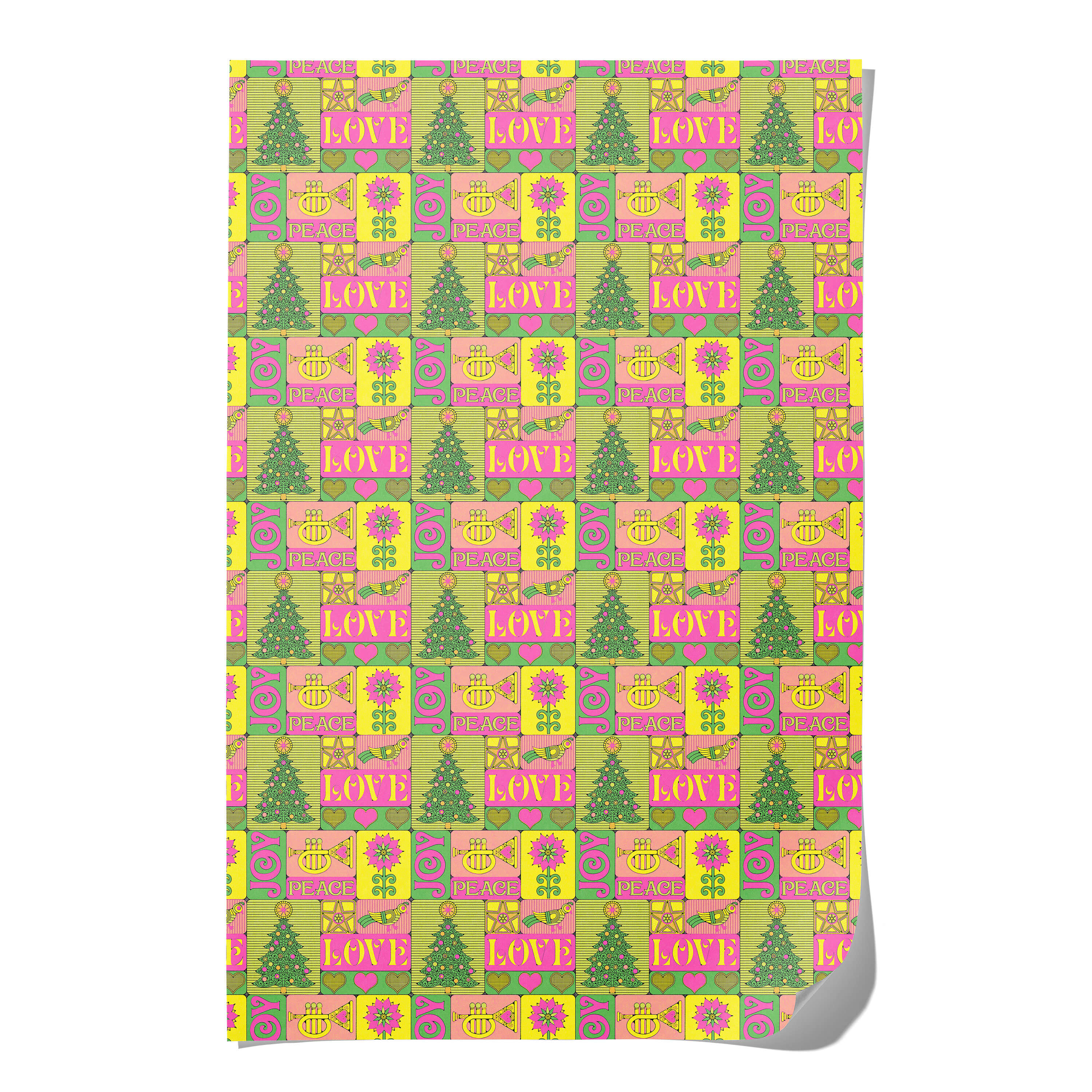 Peace, Love, Joy wrapping paper – Red Cap Cards