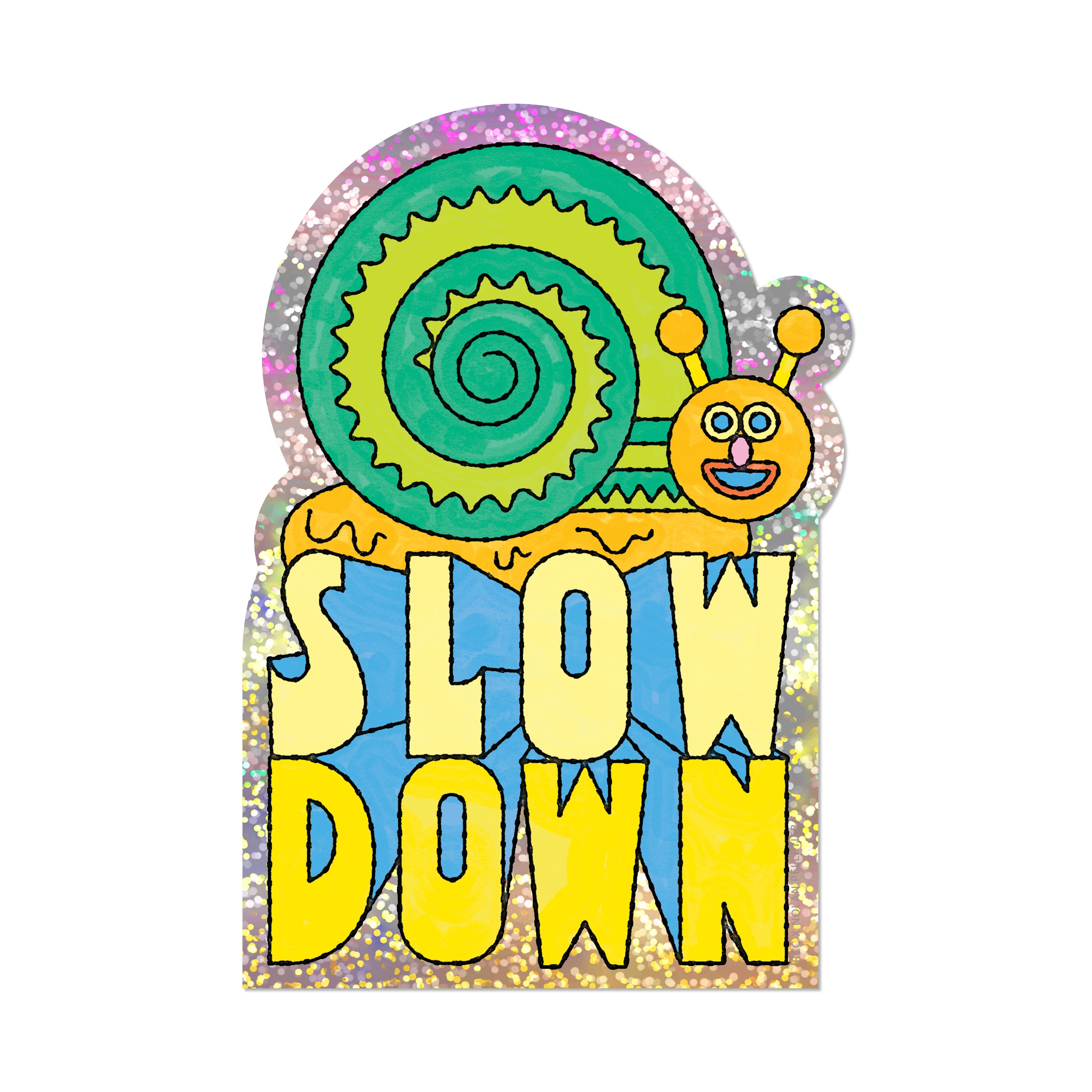 Slow Down sticker – Red Cap Cards
