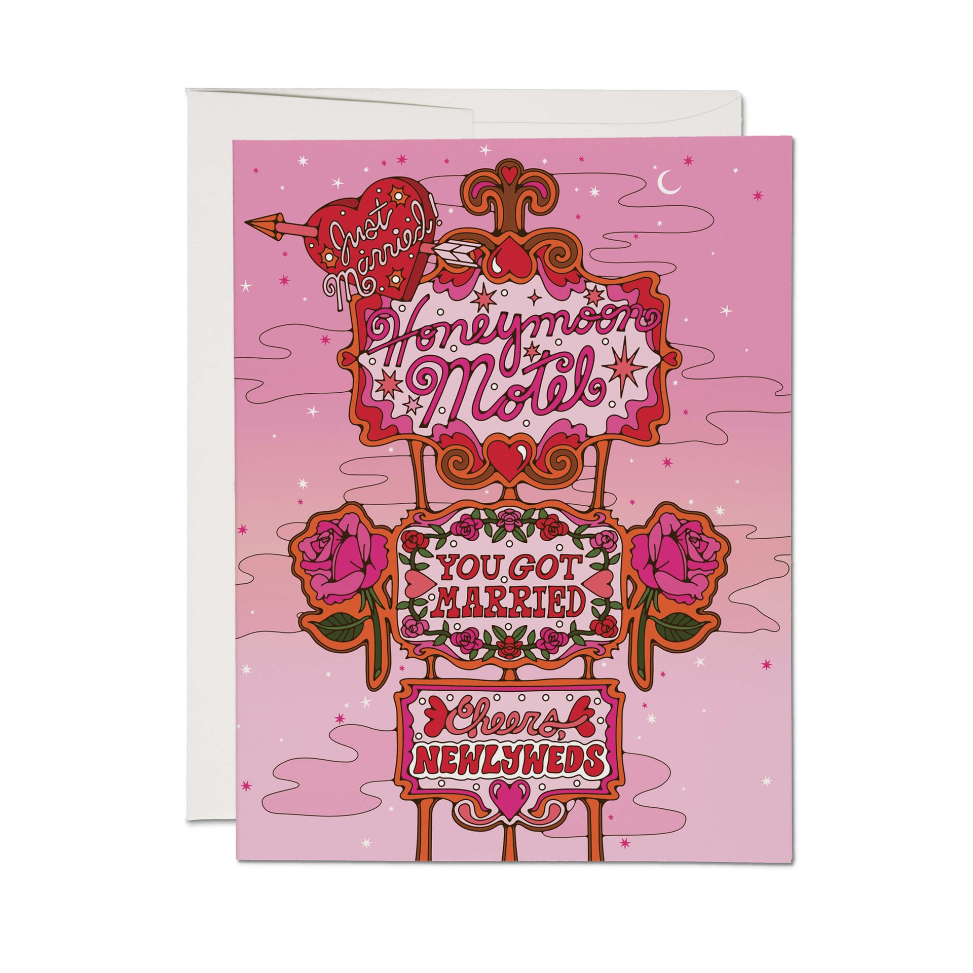 Honeymoon Motel greeting card – Red Cap Cards