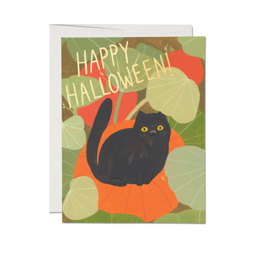 Halloween Kitten greeting card – Red Cap Cards