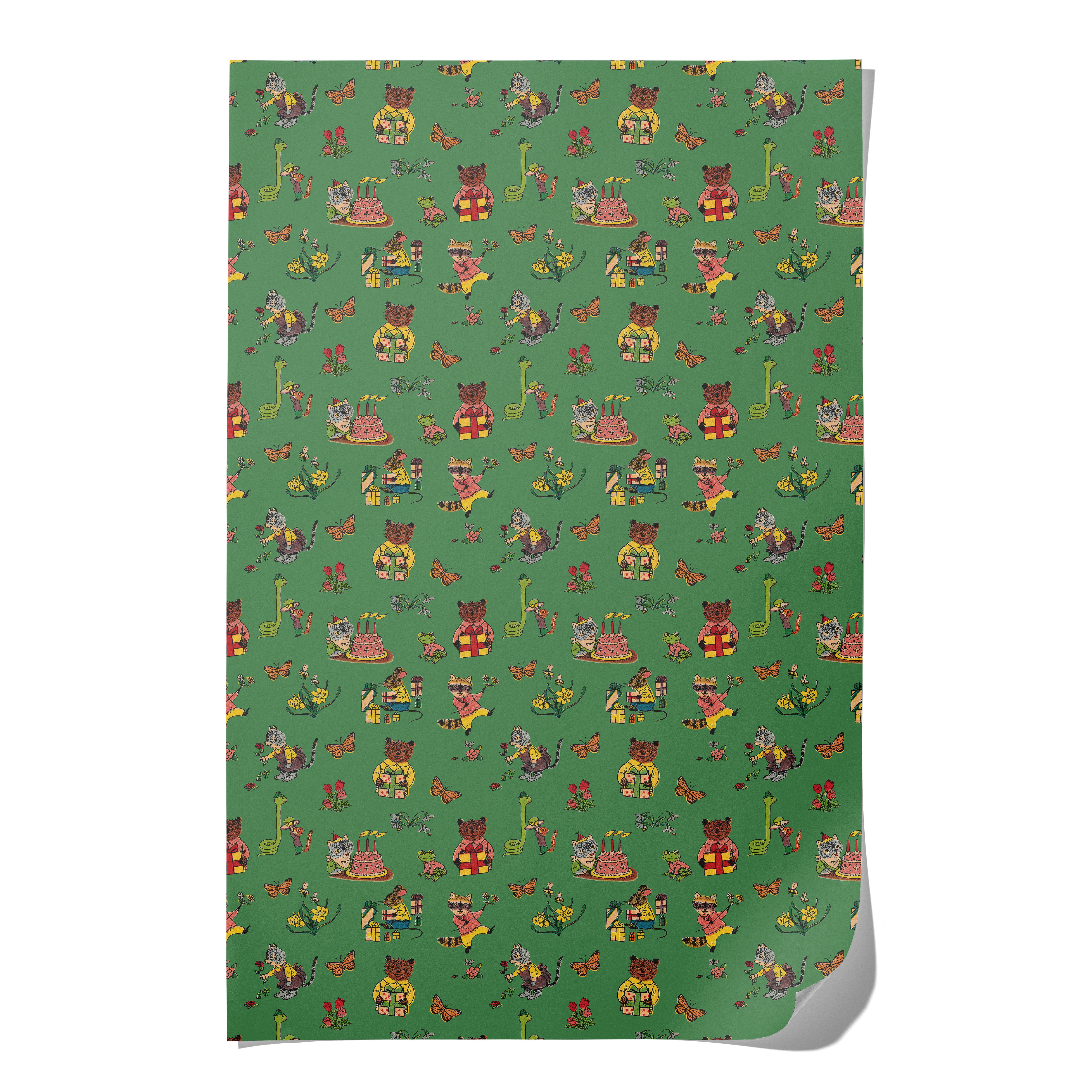 Critter Wishes wrapping paper – Red Cap Cards