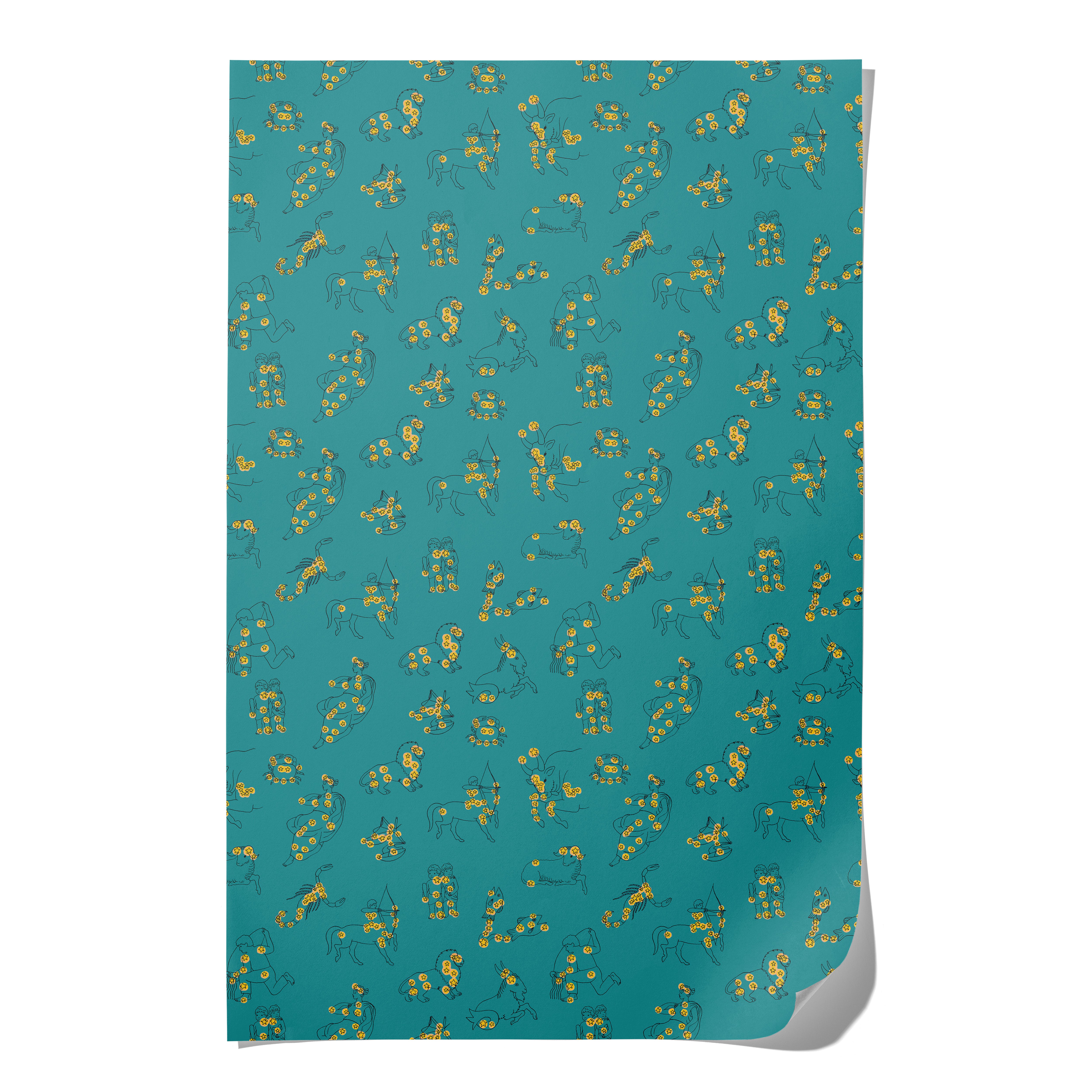 Celestial Zodiac wrapping paper – Red Cap Cards