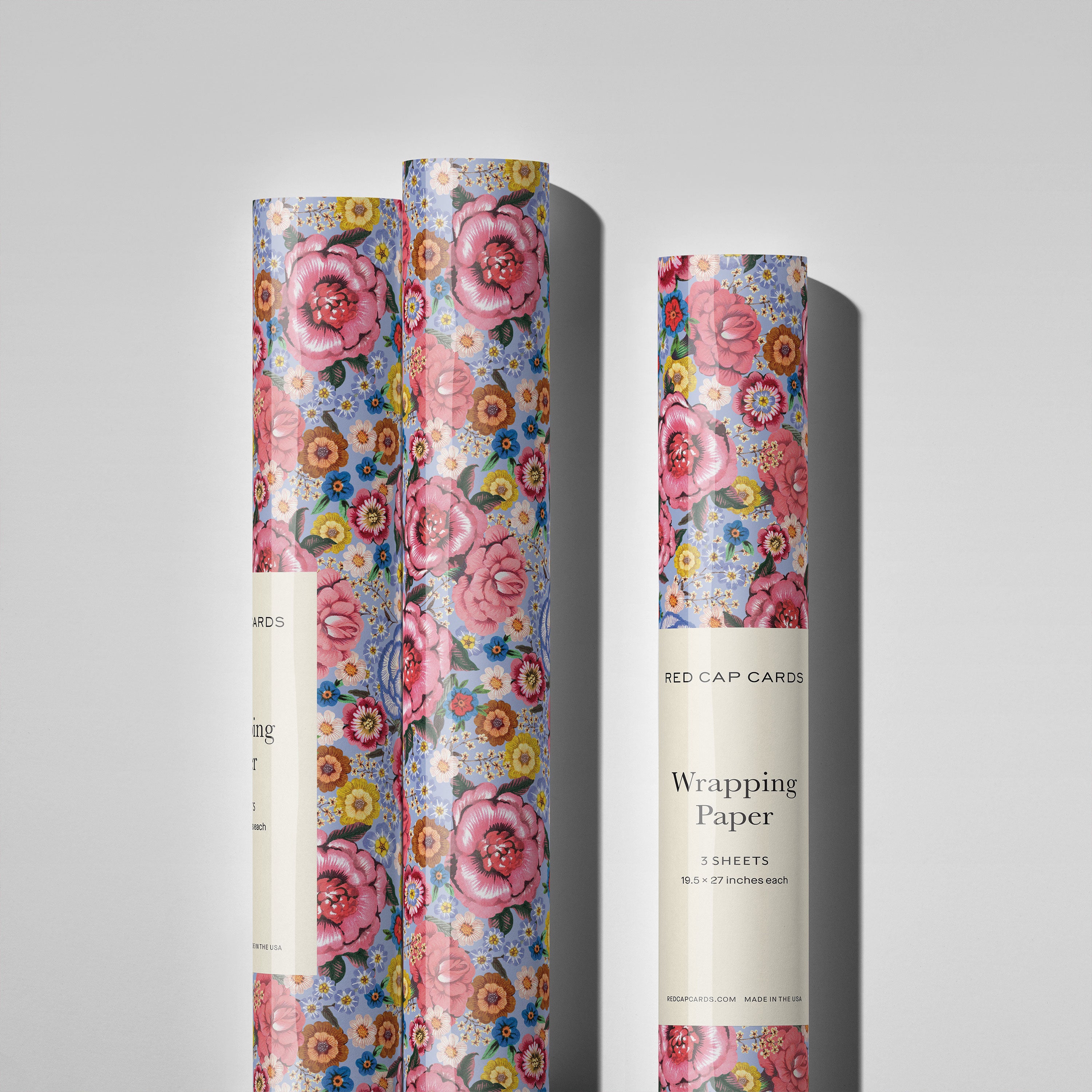 Blue Rose wrapping paper – Red Cap Cards